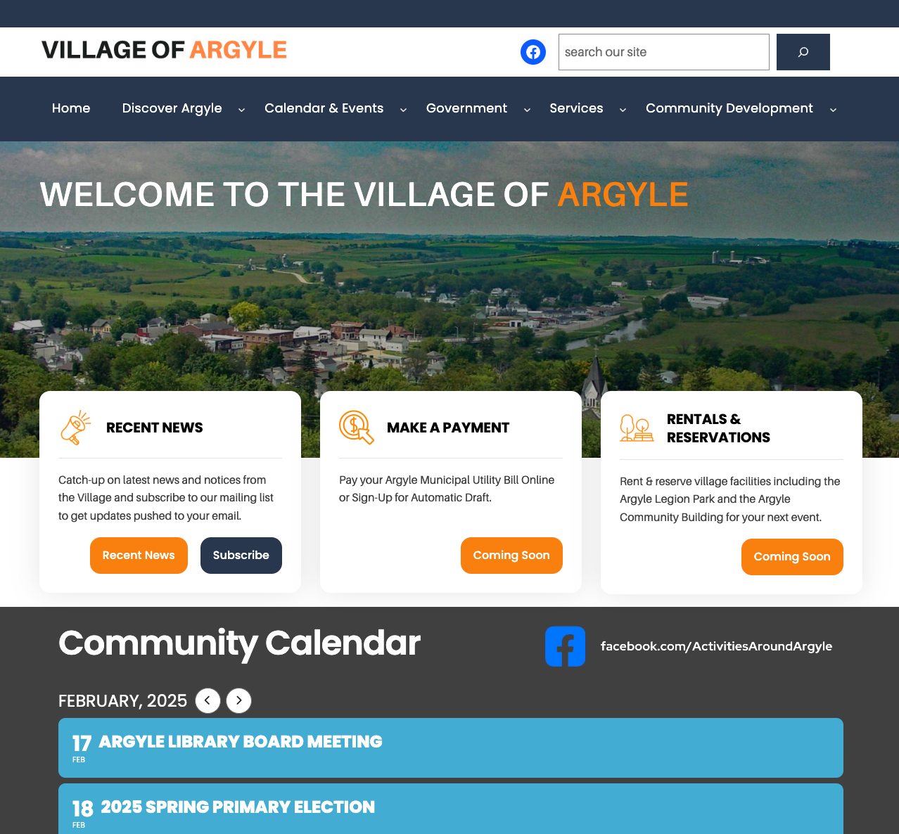 Village of Argyle Launches New Website | Village of Argyle